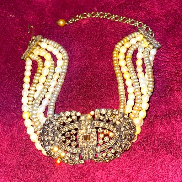 Heidi Daus | Jewelry | Heidi Daus Vintage Pearl Crystal Choker | Poshmark